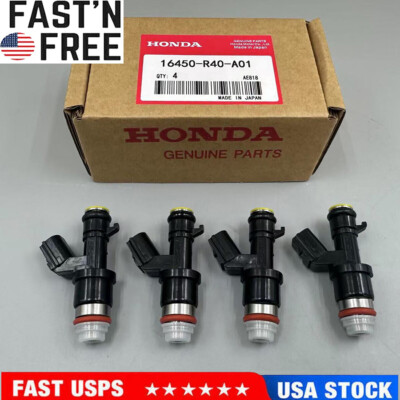 New 4X Fuel Injectors 16450-R40-A01 For 08-15 Honda Accord Civic Acura ...