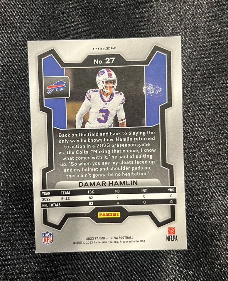 2023 Prizm Damar Hamlin Red White & Blue Prizm #27 Bills Color Match ...