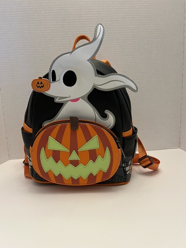 Loungefly Zero Nightmare Before Christmas Pumpkin Mini Backpack GLOW IN ...