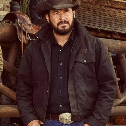 Men's Yellowstone Cole Hauser Rip Wheeler Black Suede Leather Jacket | eBay