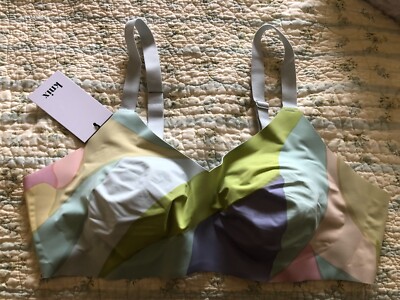 Knix Thin Strap Padded V-Neck Evolution Wireless Bra Size 5 SOFT PETALS ...