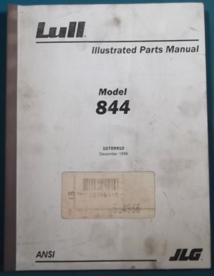LULL JLG 844 SERIES TELEHANDLER FORKLIFT ILLUSTRATED PARTS MANUAL BOOK ...