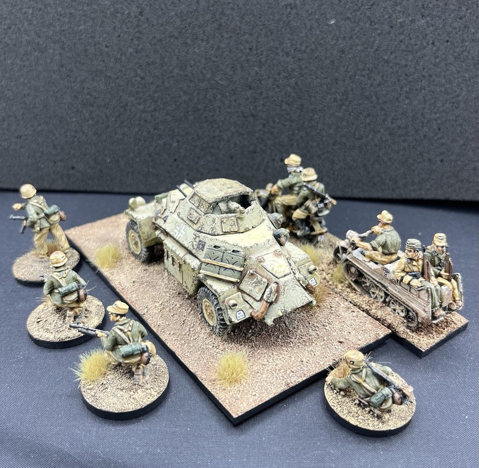 28mm Perry Miniatures WW2 Africa Korps Recon Platoon | eBay