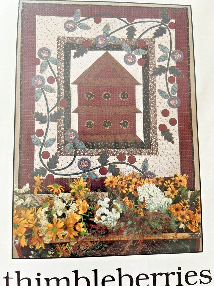 Thimbleberries Quilt Pattern A Garden House Applique Pieced Bird House ...