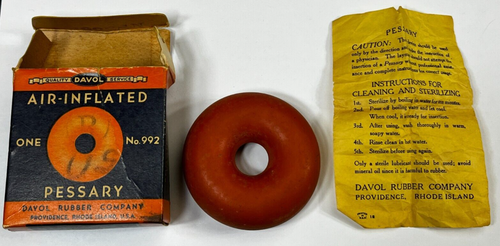 Vintage Davol Rubber Company Pessary Old Doctor Tool Medical Box ...