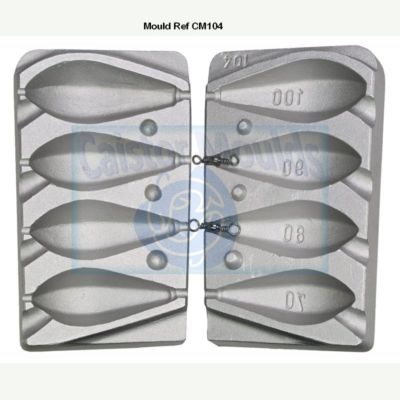 Aluminium mould for 4 hexagonal bomb weights, 4 in 1 mould, Carp ...