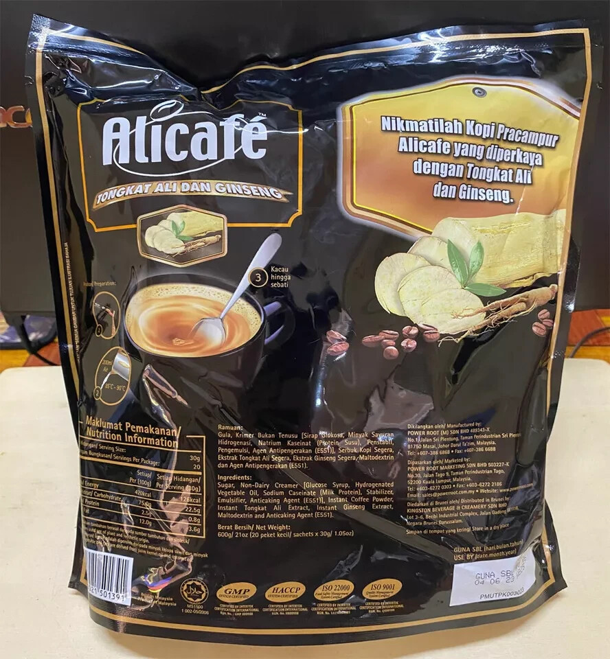 INSTANT COFFEE (30g x 20 STICK) ALICAFE PREMIX COFFEE POWER ROOT ...