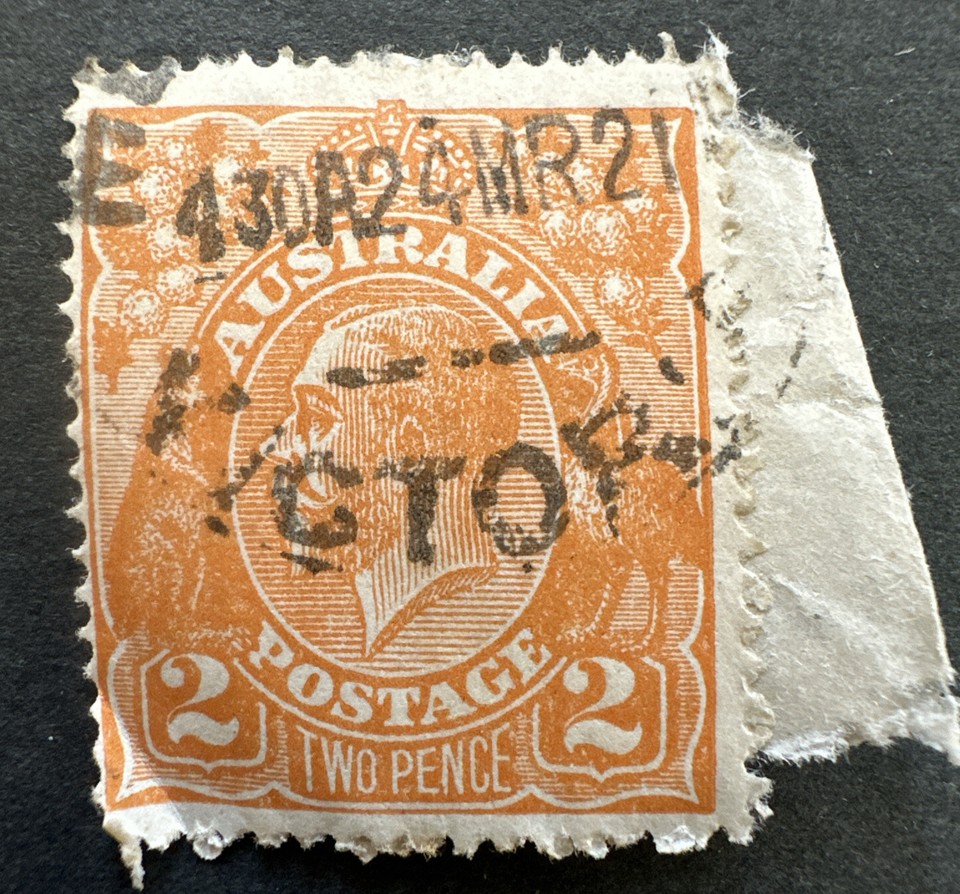 C1920 KGV King George V 2d Orange Shades/Errors on paper PS1096 | eBay ...