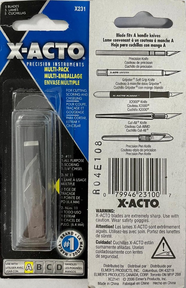 X-ACTO Replacement Knife Blades #2 #11 #11M #28 Z-Series 5 Pack ~ YOU ...