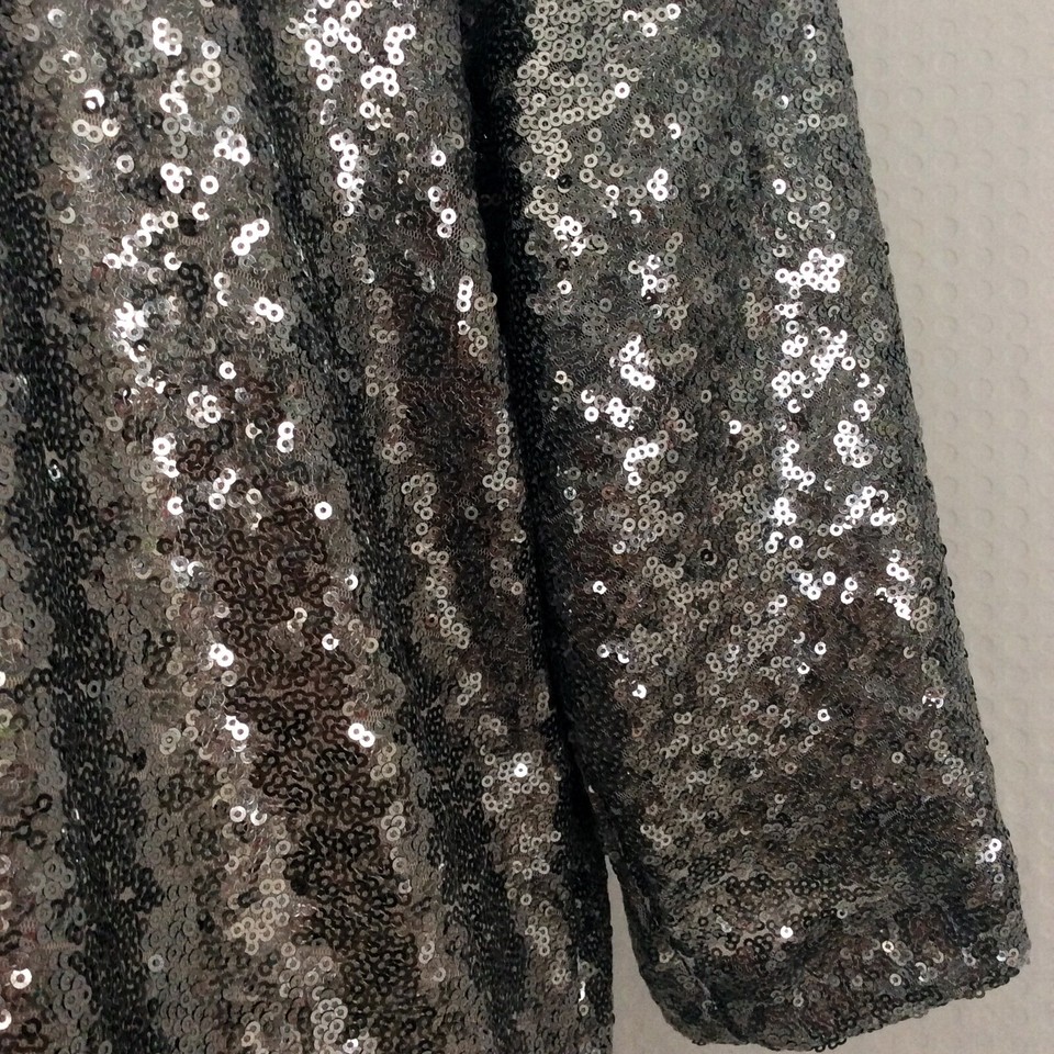 Silver/grey sequin kimono jacket | eBay UK
