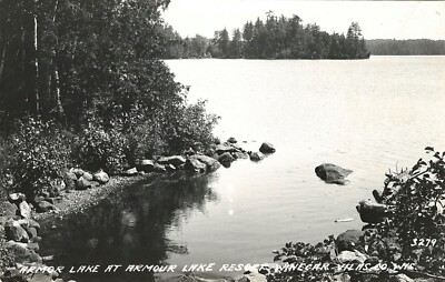 Vintage Postcard Armor Lake at Armour Lake Resort Winegar Vilas ...