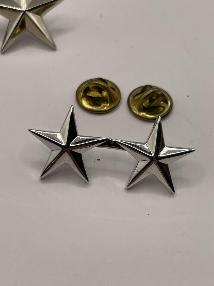 5 pcs US Military Original General Rank Pins 3 Sets Of Two Star / One ...