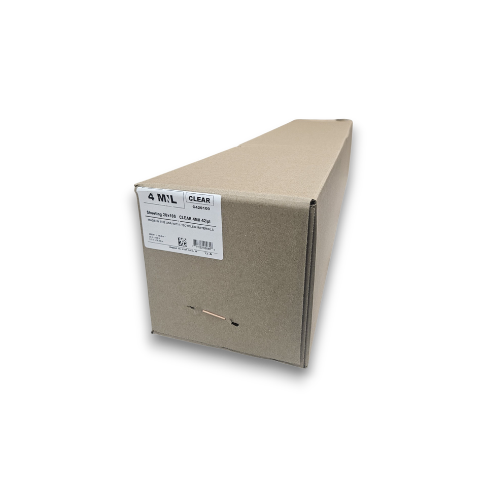 Construction Plastic Sheeting 20x100 4 Mil Clear Polyethylene | eBay