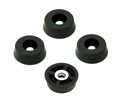 4 SMALL SOFT ROUND RUBBER FEET .671 W x .250 H CUTTING BOARDS HOBBY ...