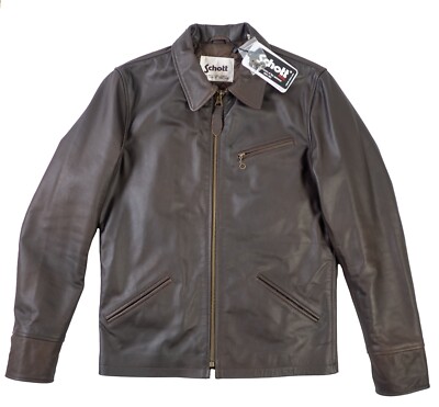 Schott NYC Brown Leather Jacket, Size M, New With Tags | eBay