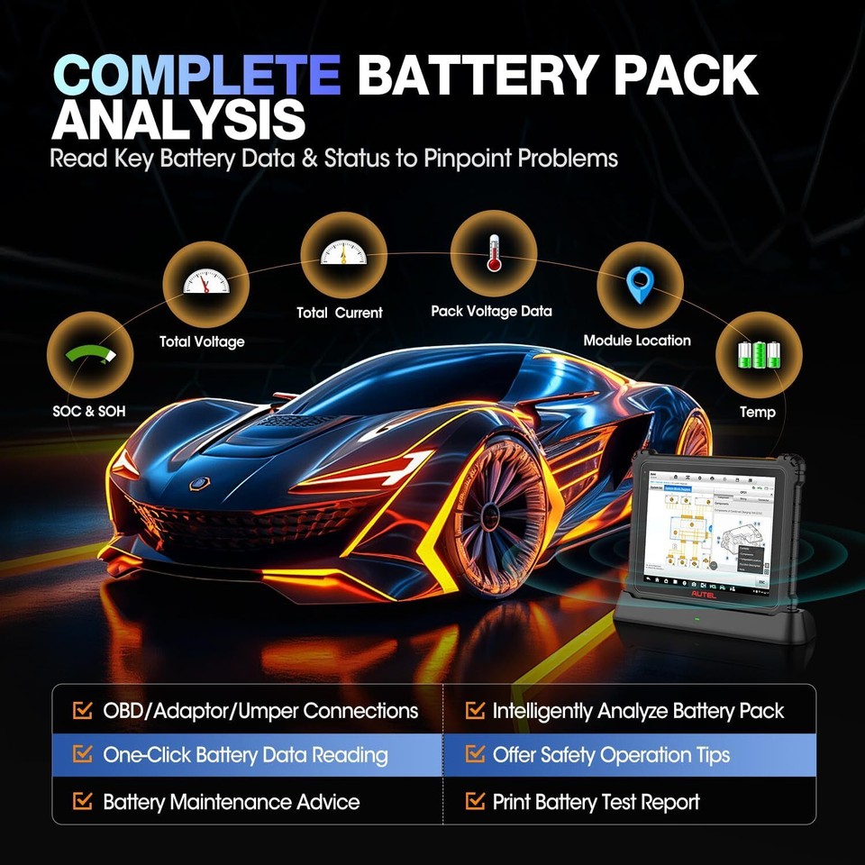 2025 Autel MaxiSys Ultra EV Motor TruSpeed Diagnostic Scanner VCMI ...