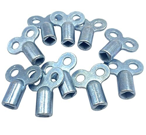 10Pcs Metal Radiator Valve Keys, Triangle Socket Bleed Hole Key Water ...