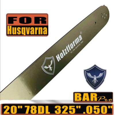 20" Guide Bar .325" .050" 78DL For Husqvarna 336 345 350 351 353 346xp ...