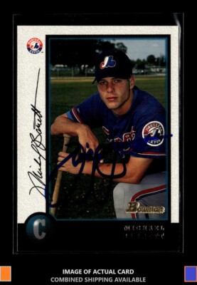 Signed IP Autograph 1998 Bowman #79 Michael Barrett Auto Montreal Expos ...