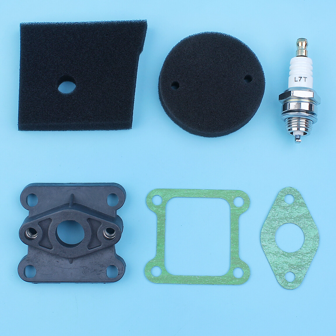 Air Filter Foam w Carburetor Intake Gasket Kit For Robin NB411 Spark ...