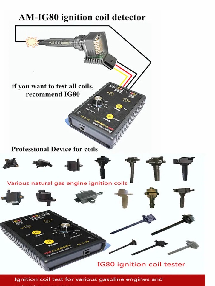 Automobile Ignition Coil Test Injector Solenoid Valve Stepper Motor ...