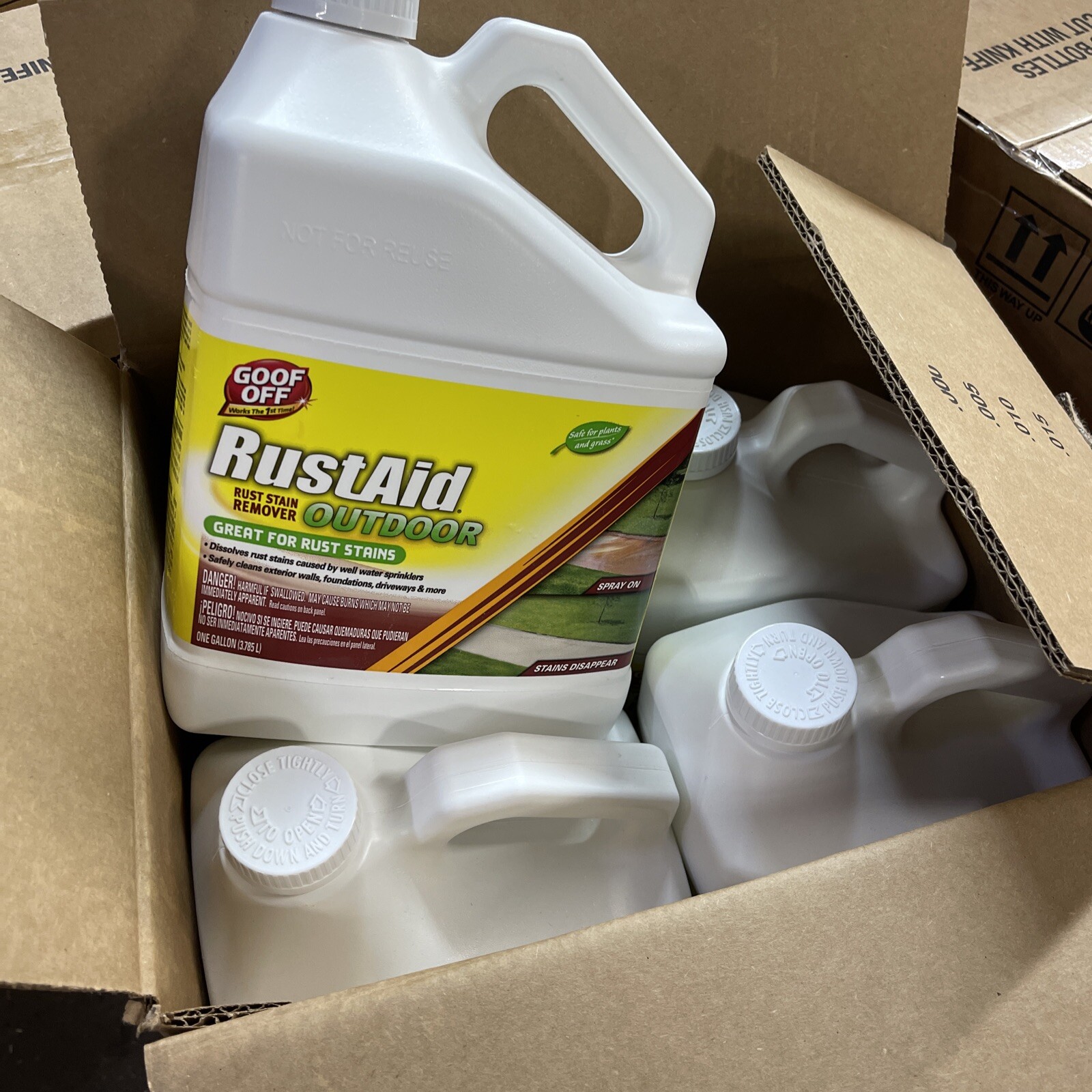 Box Of 4 Goof Off No Scent Rust Stain Remover 1 gal Each Spray New ...