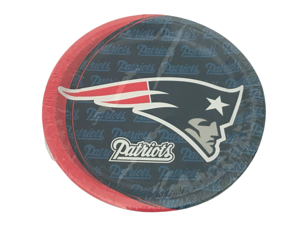NFL NEW ENGLAND PATRIOTS PARTY PAPER DINNER PLATES 8 Pk - LOT OF 2 ...