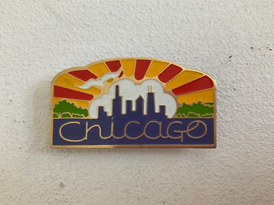 Chicago Skyline Vintage Metal Fridge Magnet 1 3/4 x 1” | eBay