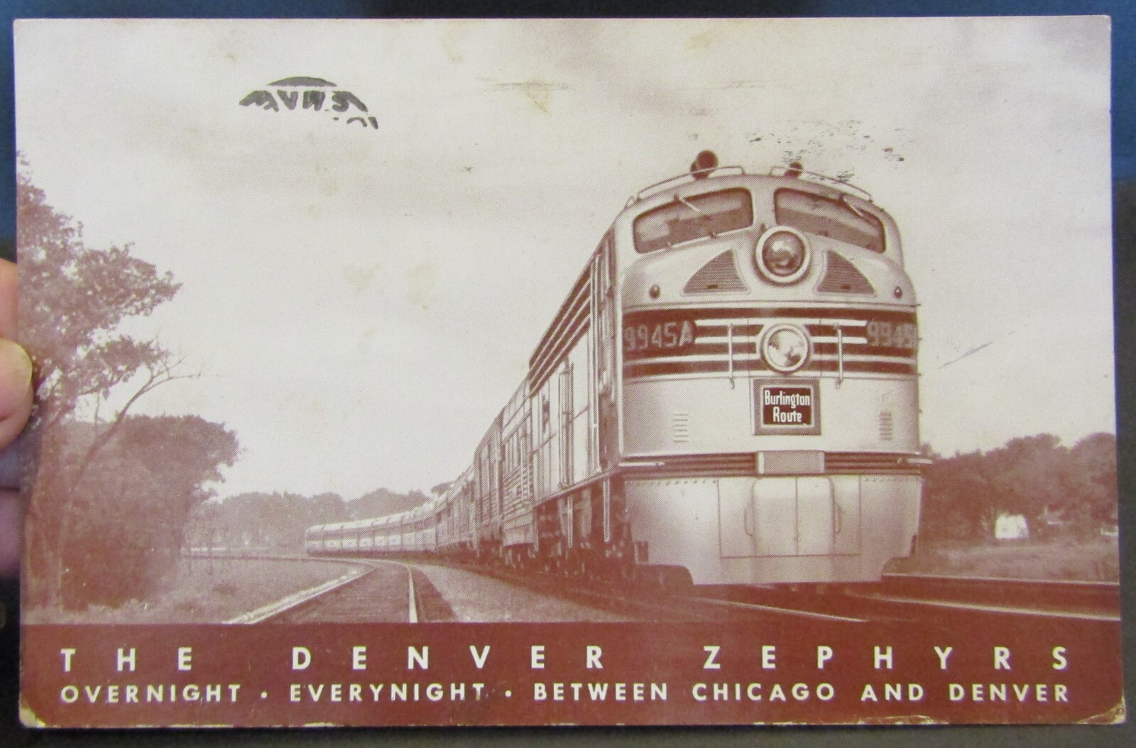 The Denver Zephyrs Railway Train Between Chicago & Denver Vintage ...
