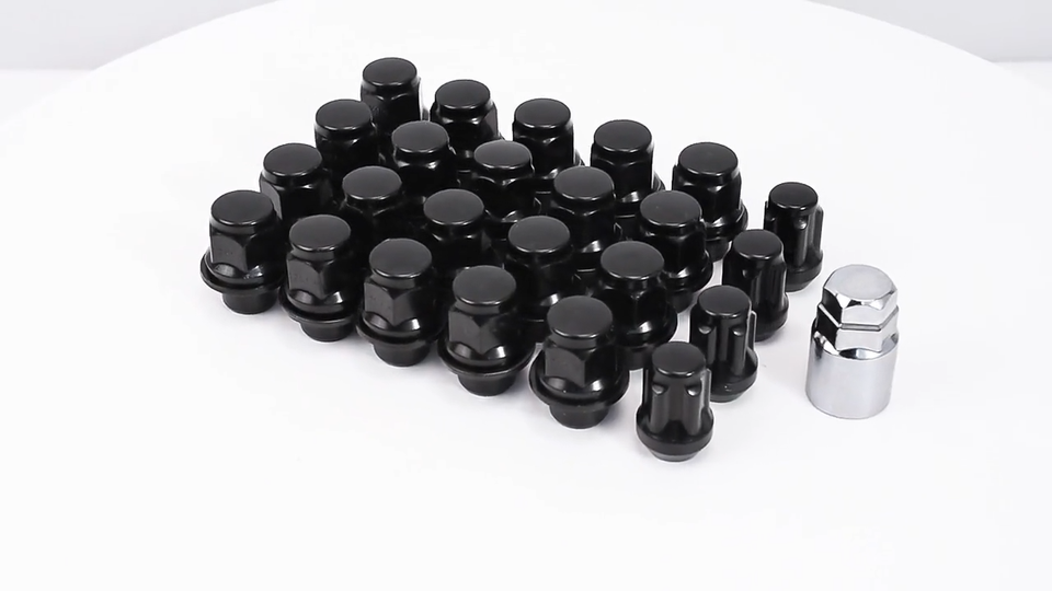(20) Black 12x1.5 Mag Lug Nut +4 Wheel Lock Key Combo Set for Toyota ...