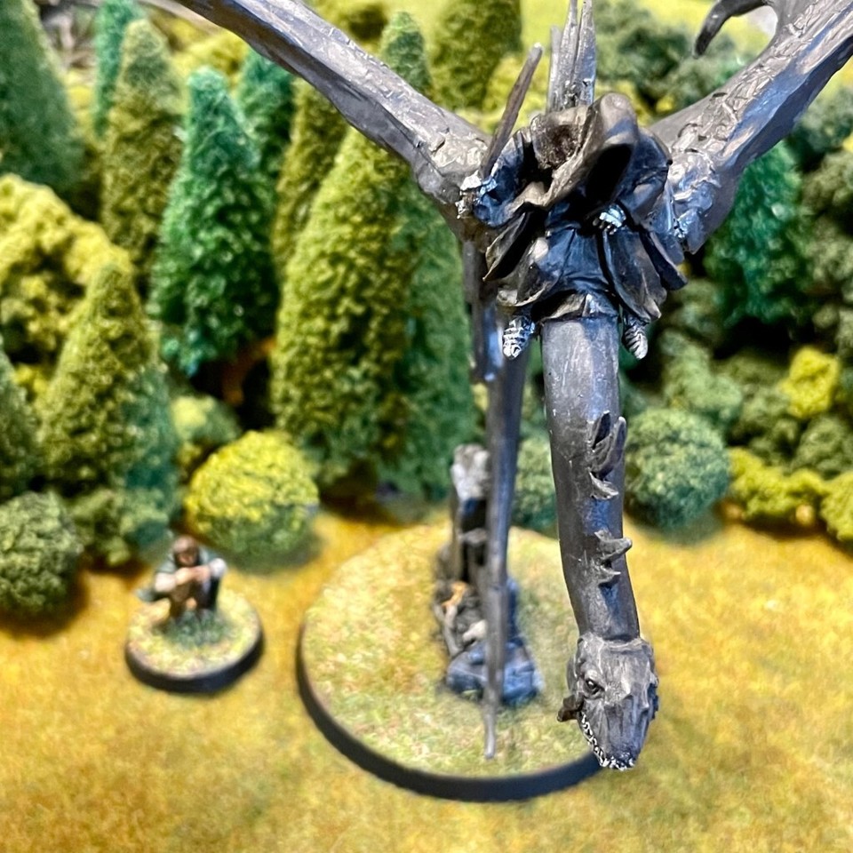 Ringwraith on Fell Beast 2 Painted Miniatures Nazgul Frodo Middle-Earth ...