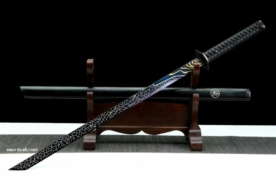 Handmade Japanese Anime《Magic Blade》Katana Samurai Sword 9260 Spring ...