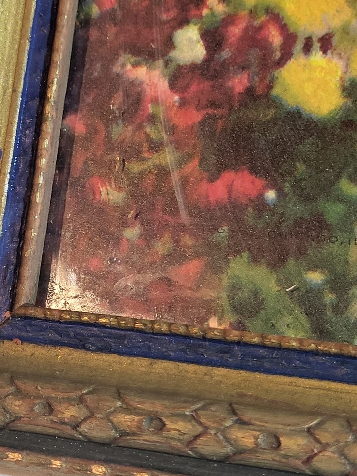 Vintage R. Atkinson Fox Painting Flower Garden Landscape Framed 1920s ...