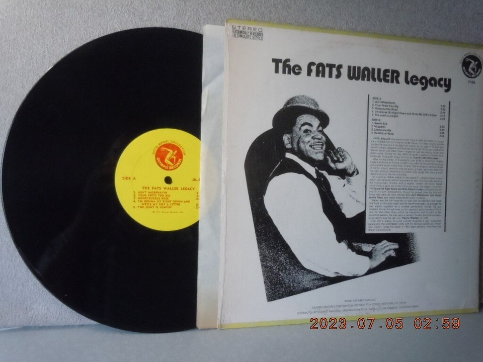 WALLER,FATS Vinyl lp...THE FATS WALLER LEGACY...OLYMPIC...M-/VG++...'72 ...