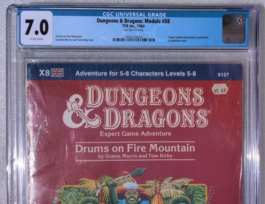 Dungeons and Dragons Module X8: Drums on Fire Mountain CGC 7.0 A on the ...
