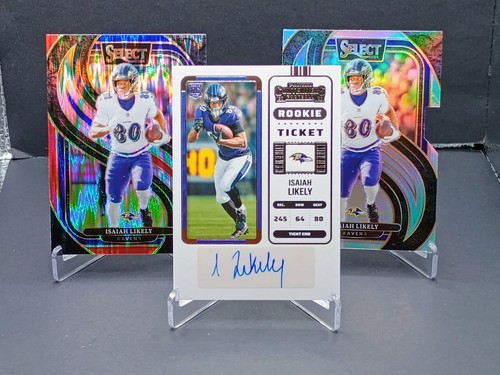 Isaiah Likely (3) Panini Card Lot-2022 Contenders #216 Rookie Ticket ...