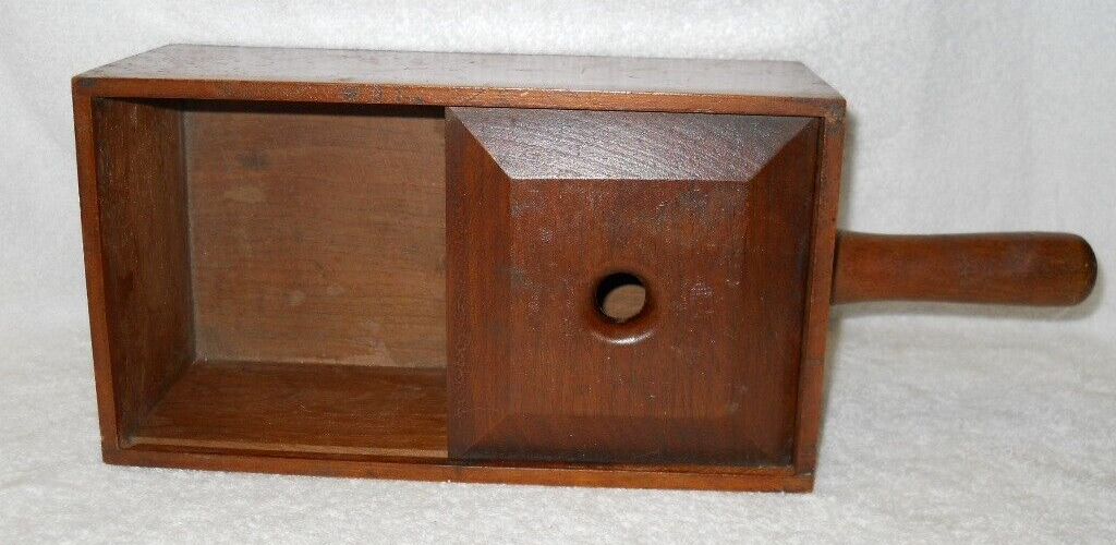 Black Ball Secret Voting Box Wooden Antique Handle Sliding Beveled Top ...