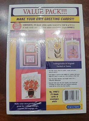 Halcraft 99864 - 40 blank Make Your Own Greeting Cards + Envelopes ...