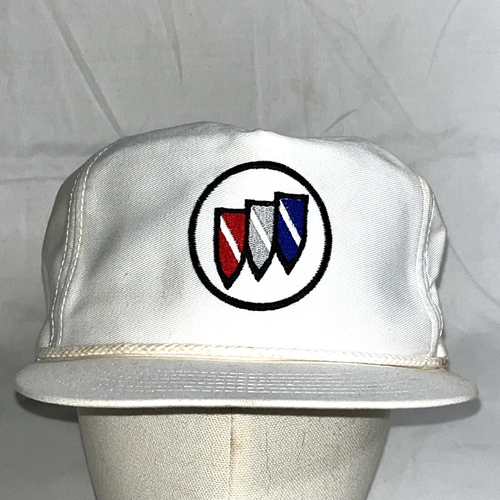 Buick Rope Hat Cars GM General Motors Vintage Embroidered White ...