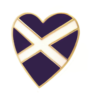 Scotland Saltire Love Heart Pin Badge | eBay