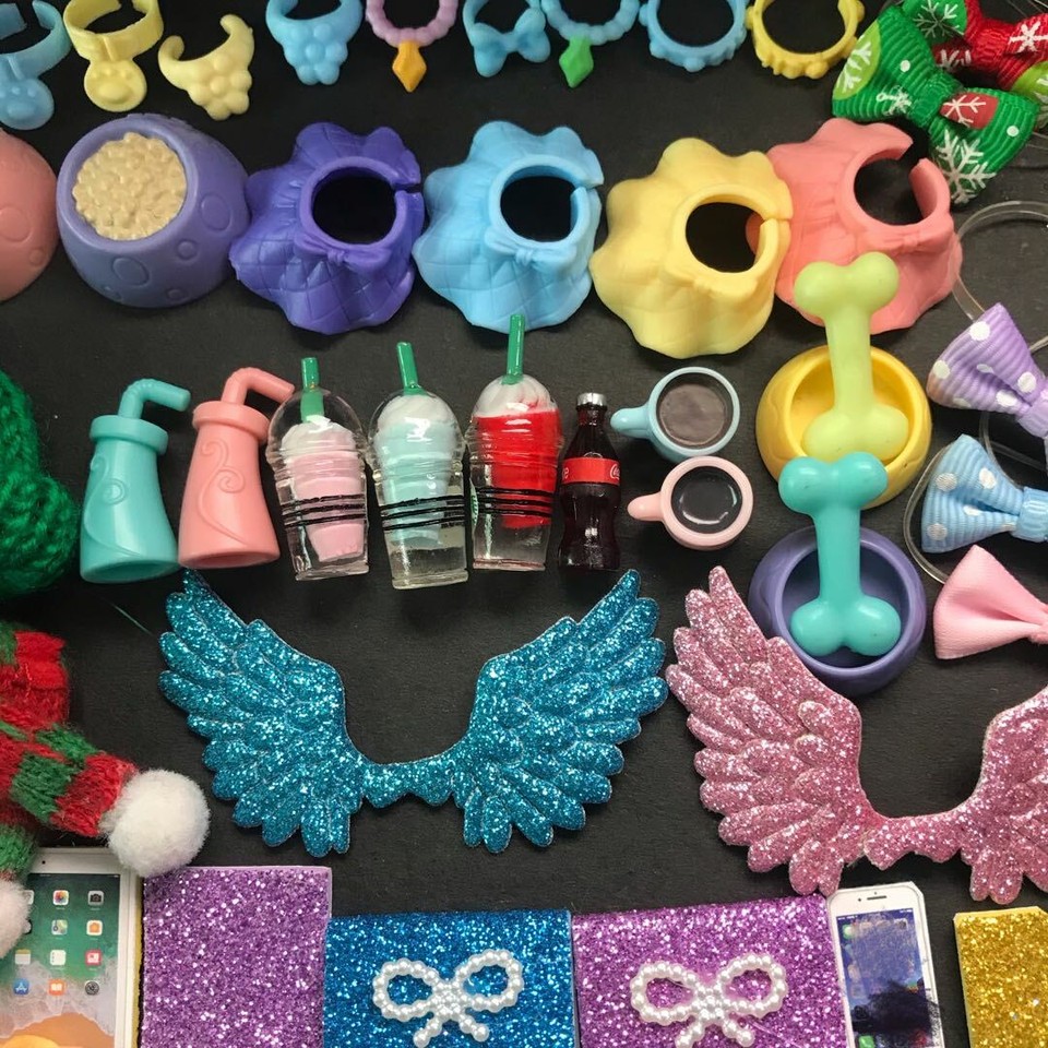 Custom lps Accessories Collar Food Wings Drink 14pc Random For Littlest ...