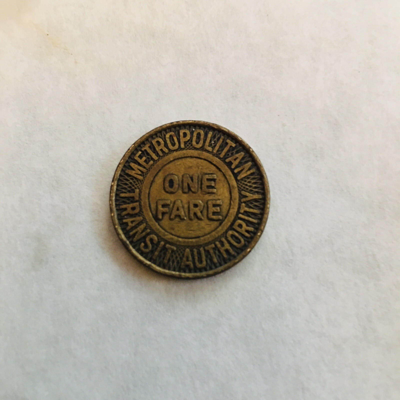 Metropolitan Transit Authority Subway Token - One Fare | eBay