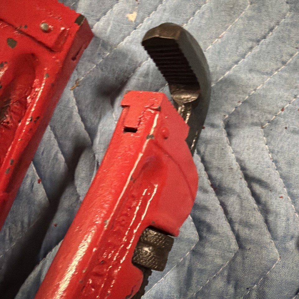 Ridgid Pipe Wrench Set 5 Steel Wrenches Made in USA 18" 14" 10" 8" 6 ...