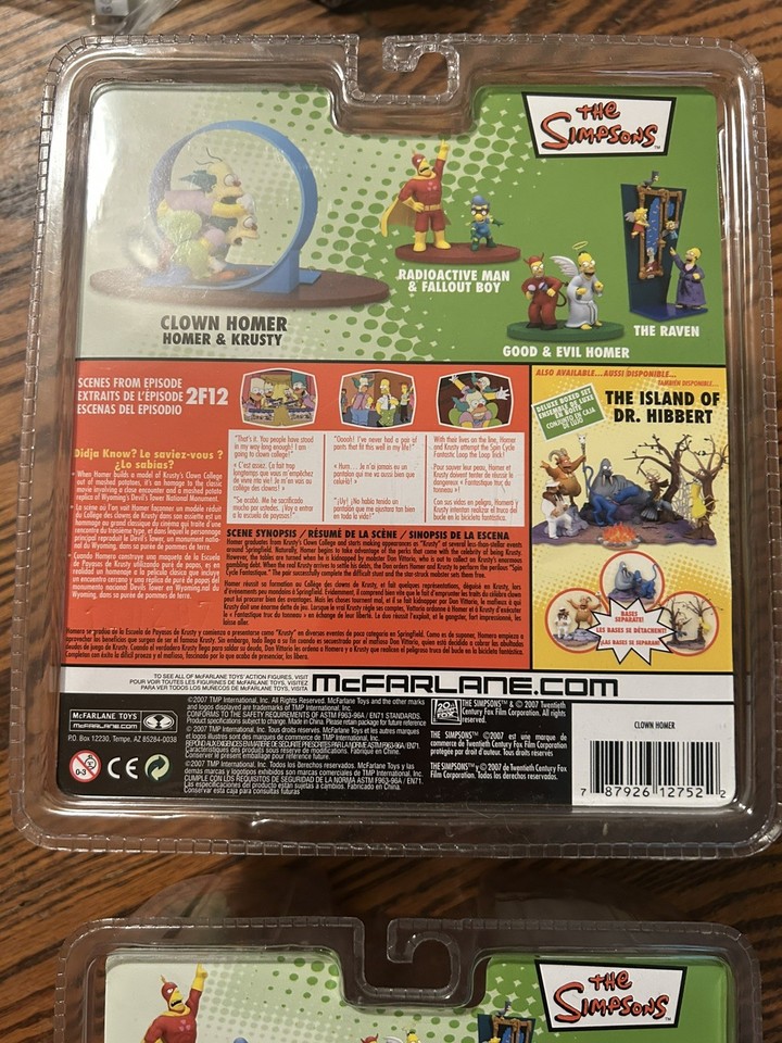 The Simpsons Clown Homer & Radioactive Man & Fallout Boy Figures Lot ...