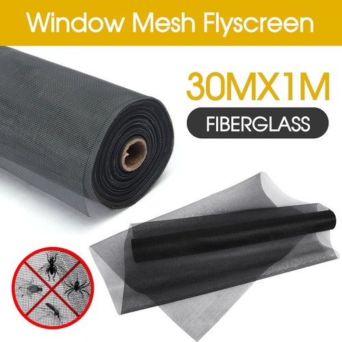 100FT / 30M Roll Insect Flywire Window Fly Screen Net Mesh Flyscreen ...
