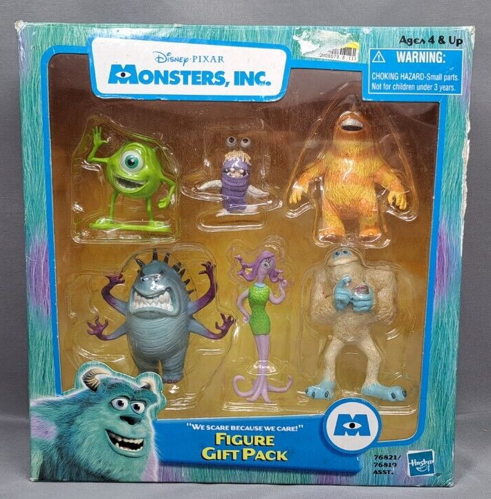 2001 HASBRO Disney's Monsters Inc Figure Gift Pack Mike George Celia ...