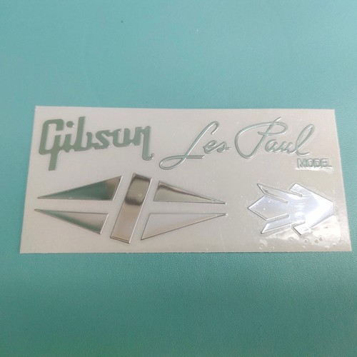2Pcs GIBSON LES PAUL Electric Guitar Headstock SelfAdhesive Metal ...