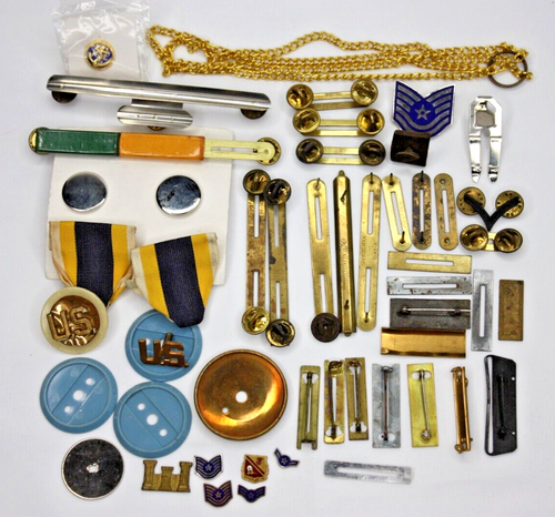 Huge Lot of US Military Insignia Bars Rails Holders etc for Medals ...