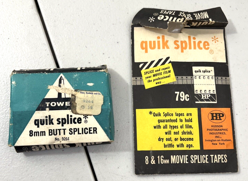 HP 8 & 16 mm Movie Splice Tapes AND Quik Splice 8mm Butt Splicer | eBay