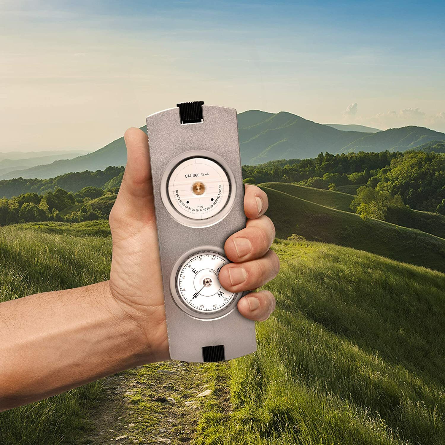 Handheld Clinometer Compass w Case Combo - Satellite Inclinometer ...